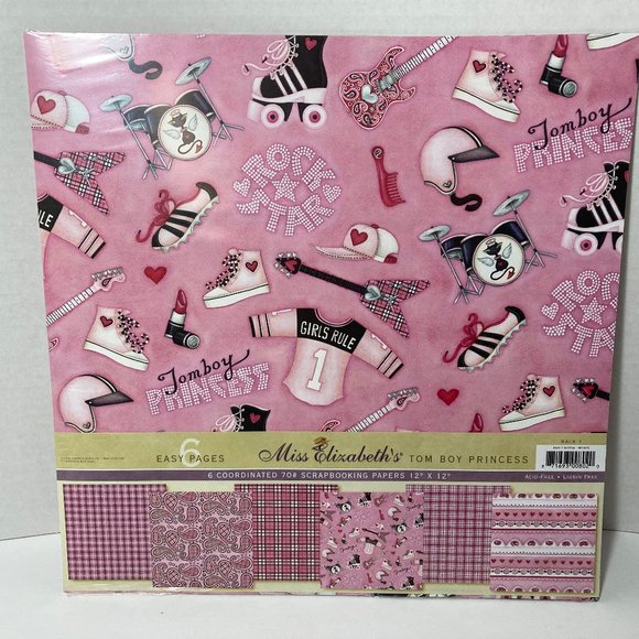 Miss Elizabeth's | Office | Scrapbook Paper 2 X 12 6 Pack Tom Boy ...